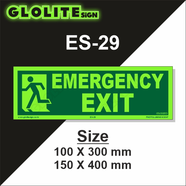 Emergency Exit Es 29 | Glolite Sign