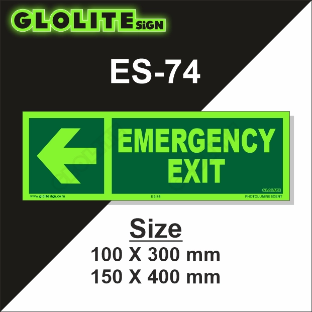 Top Emergency Exit Sign Es 74 | Glolite Sign